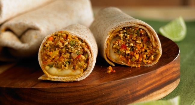 Burritos au tofu et aux légumes - Virage - Le magazine en ligne