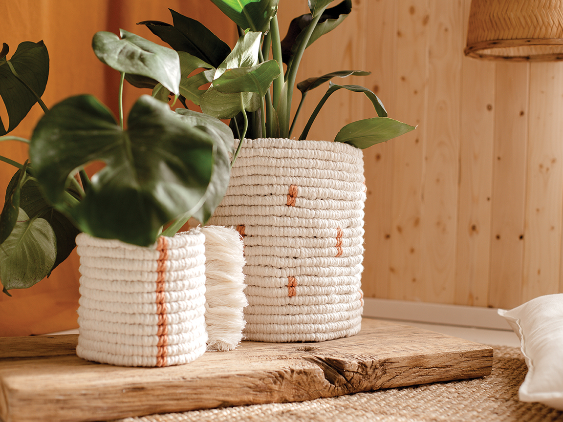 Cache-pot en macramé - Virage - Le magazine en ligne